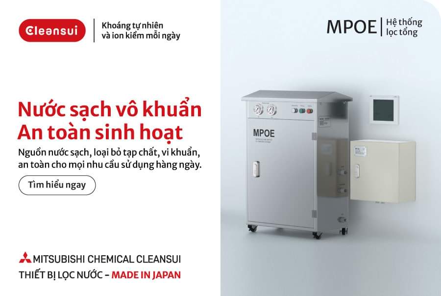 HỆ THỐNG LỌC TỔNG CLEANSUI MPOE | MÁY LỌC NƯỚC CLEANSUI PHÚ MỸ HƯNG